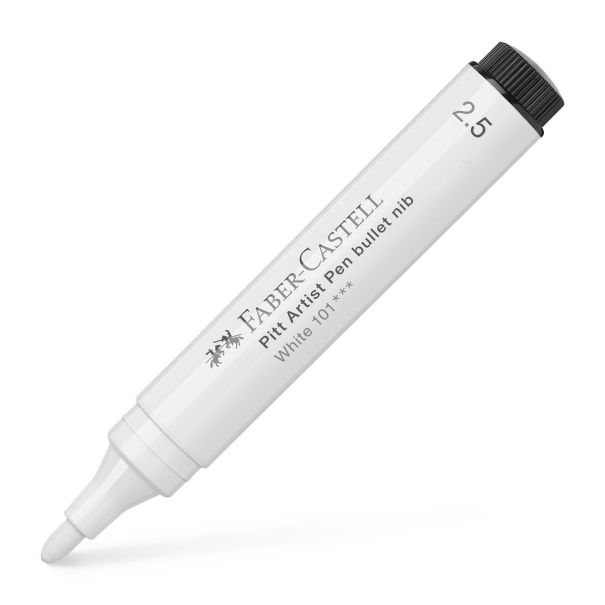 Faber Castell טוש-מכחול - Pitt Artist Pen bullet nib 2.5 white מס גוון ...
